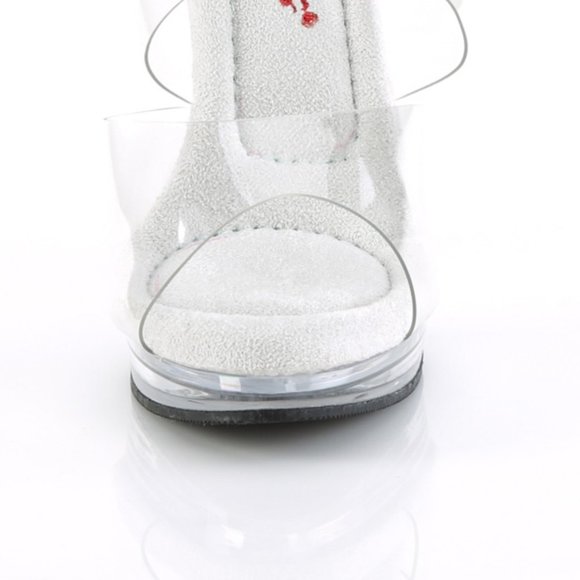 Shoes | Platform Comfort Width Clear High Heel Shoes | Poshmark